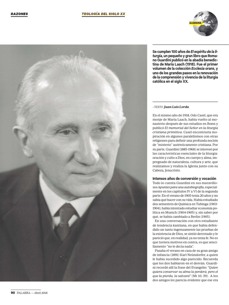 Romano Guardini y El Espiritu de La Litu | PDF | Oración | Iglesia Católica