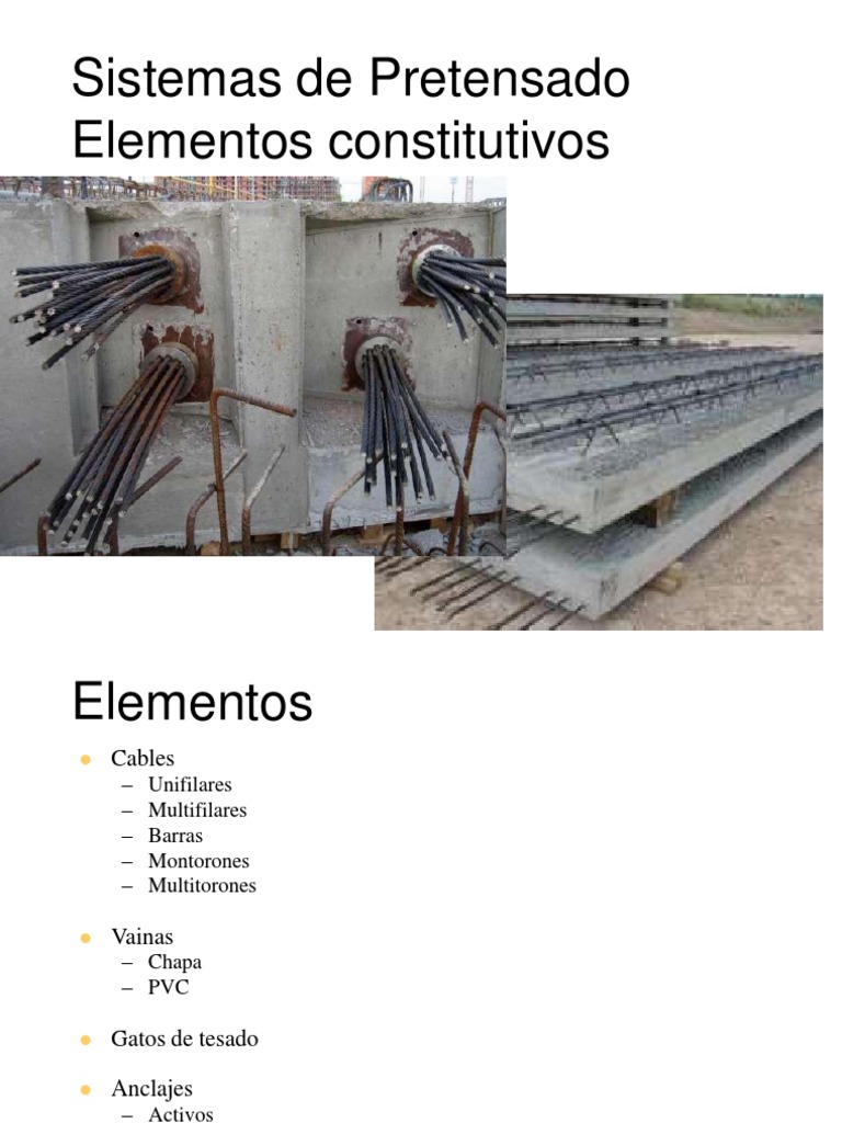 13 - Hormigón Pretensado - Elementos | PDF | Hormigón pretensado ...
