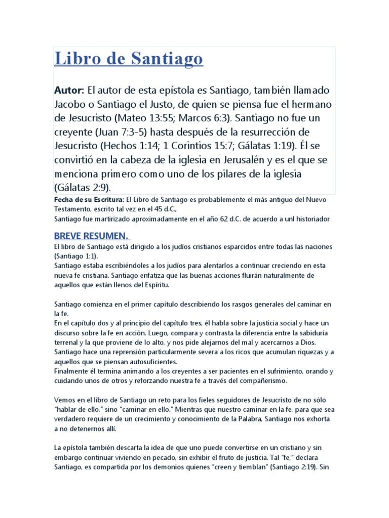 Resumen de Santiago | PDF