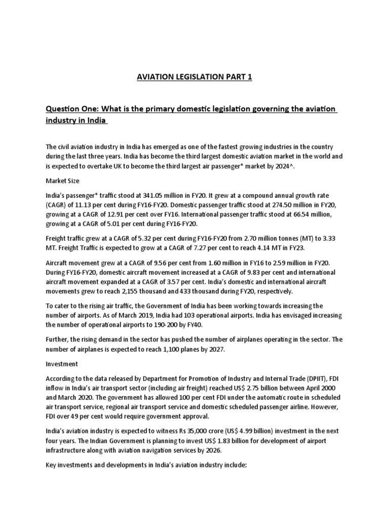 Aviation Legislation Part 1 | PDF | Airport | Airport Security