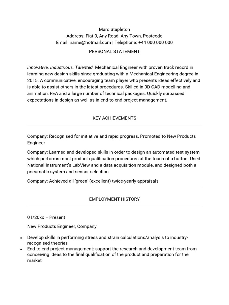 Marc Stapleton | PDF | Mechanical Engineering | Engineering