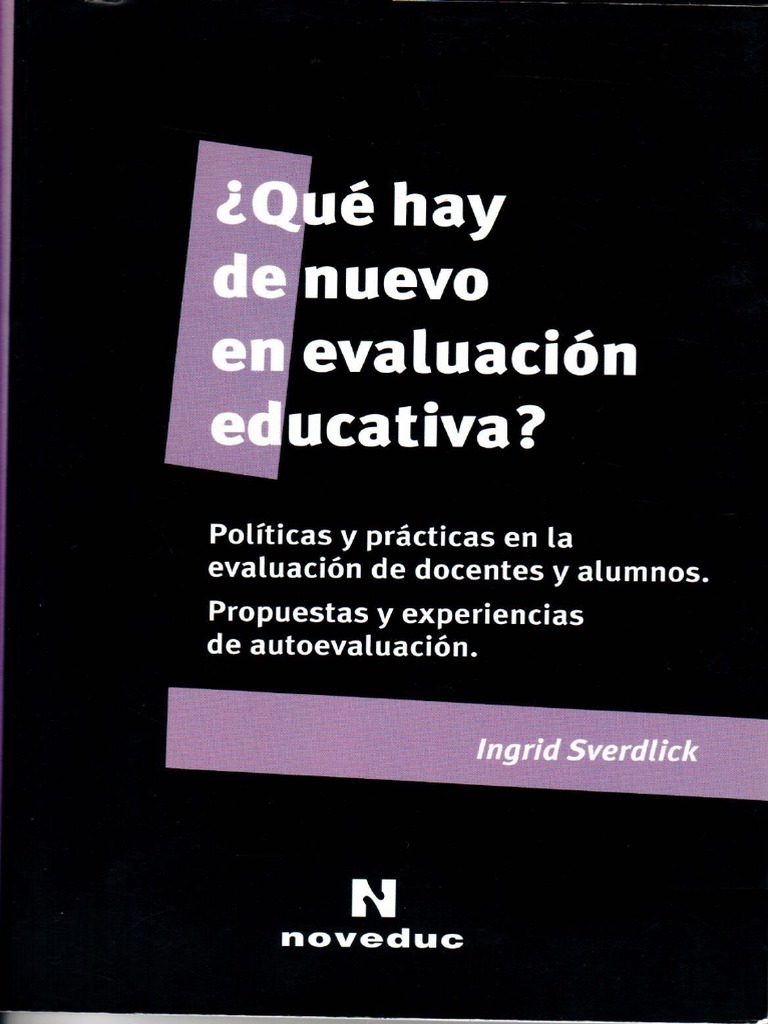 1.1.sverdlick - Que Hay de Nuevo en Evaluacion Educativa | PDF