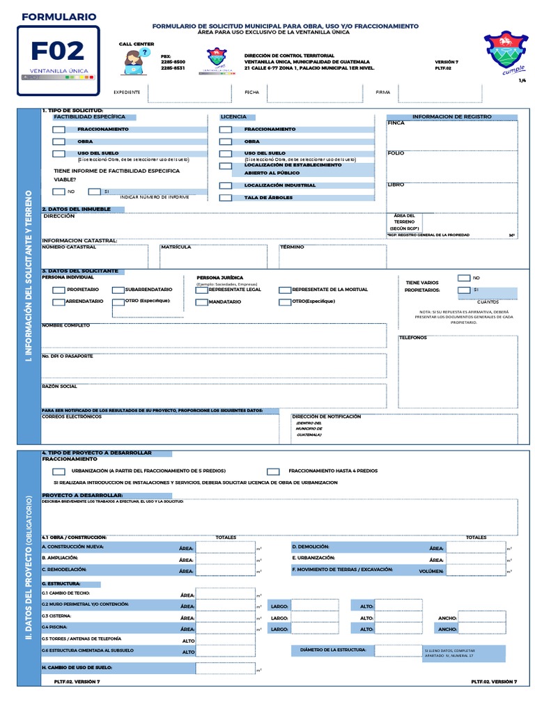 Formulario de Solicitud Municipal F02 | PDF | Residuos