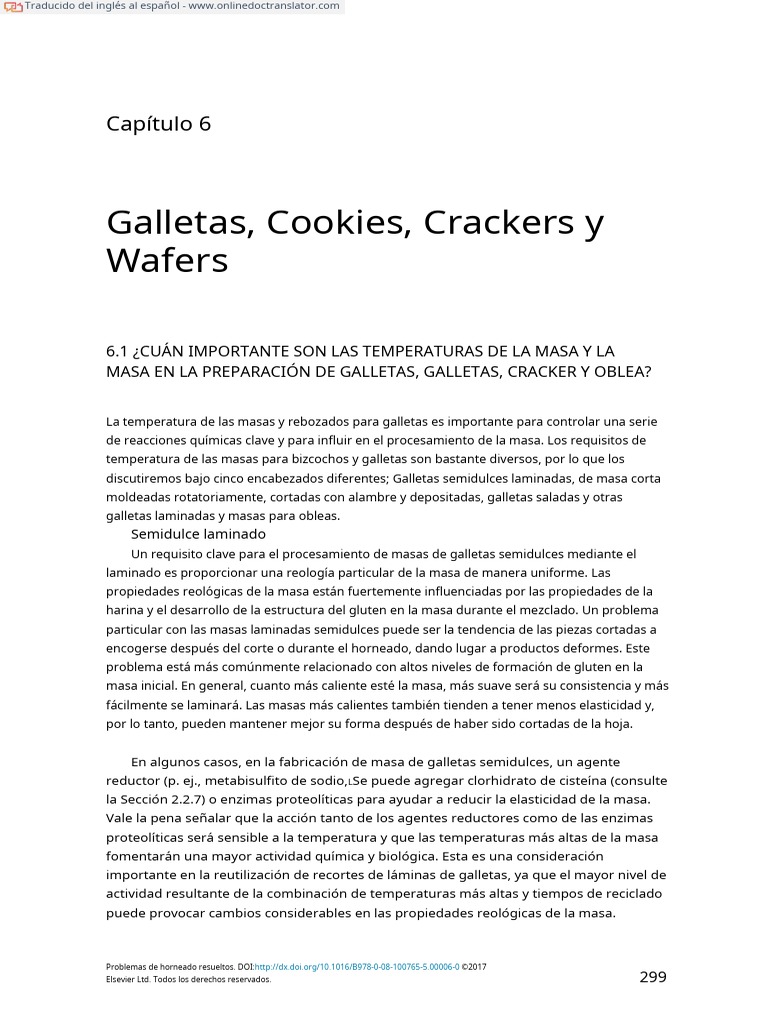 Temperatura en la preparación de galletas | PDF