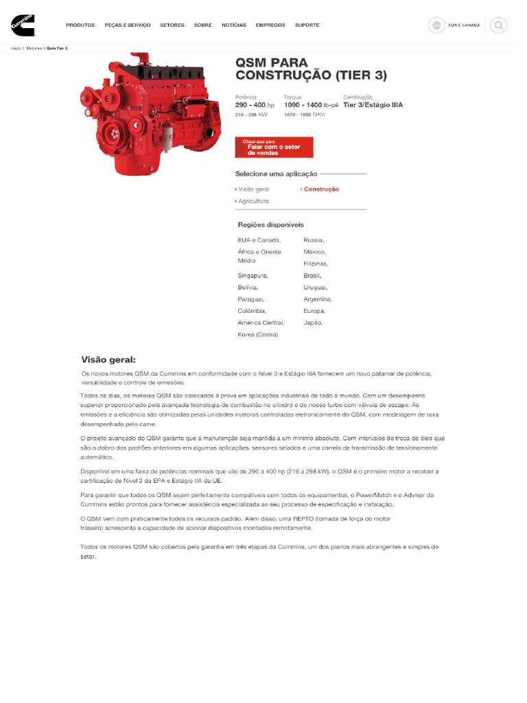Motor Diesel QSM11 - Cummins | PDF