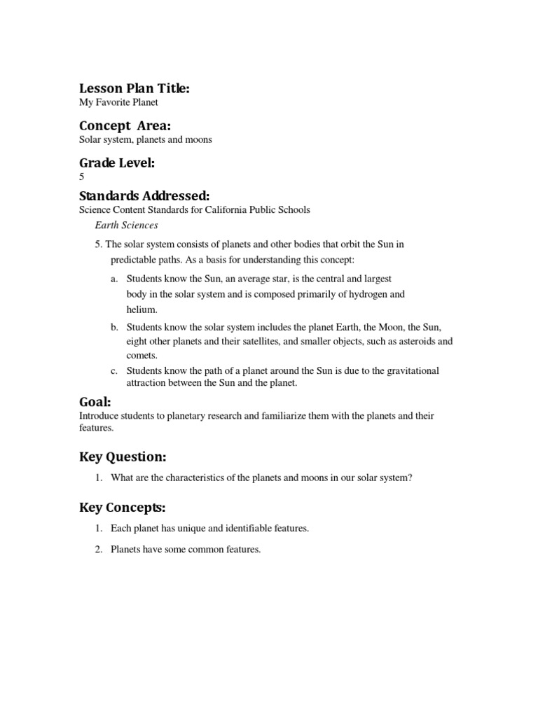 My Favorite Planet | PDF | Solar System | Planets