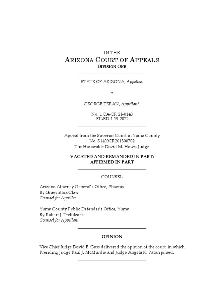 STATE V TERAN Right of Way Jury Instructions | PDF | Standard Of Review ...