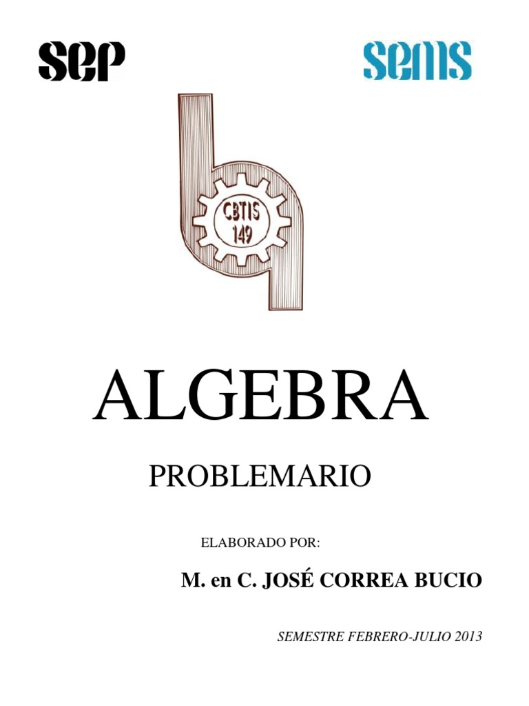 Problemario Algebra | PDF | Matemáticas | Álgebra