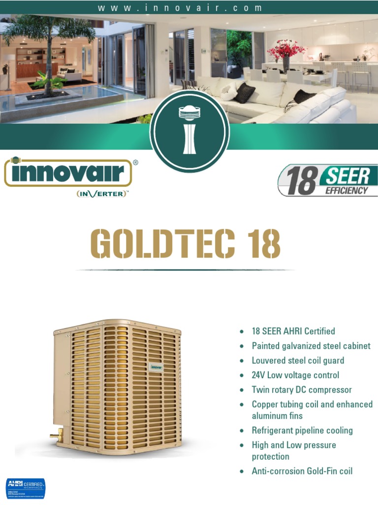 GOLDTEC 18 SEER TDCU Inverter Catalog ENG CO | PDF | Power Inverter | Air Conditioning