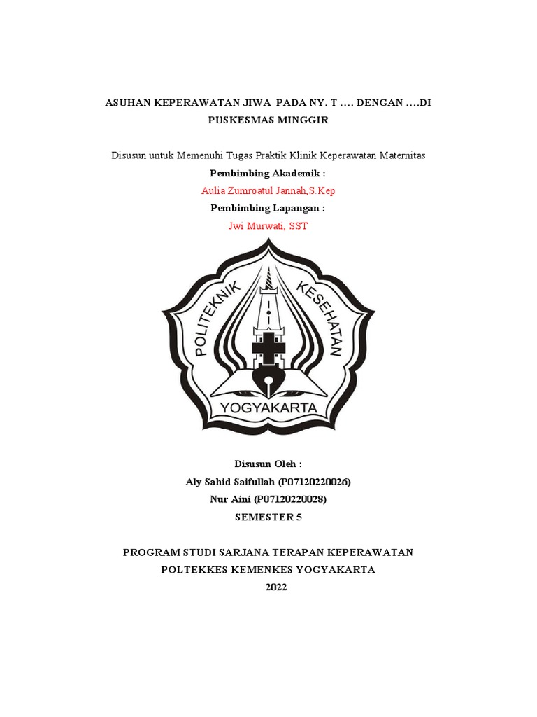 Asuhan Keperawatan Jiwa Pada Ny Kelompok Puskesmas Minggir | PDF