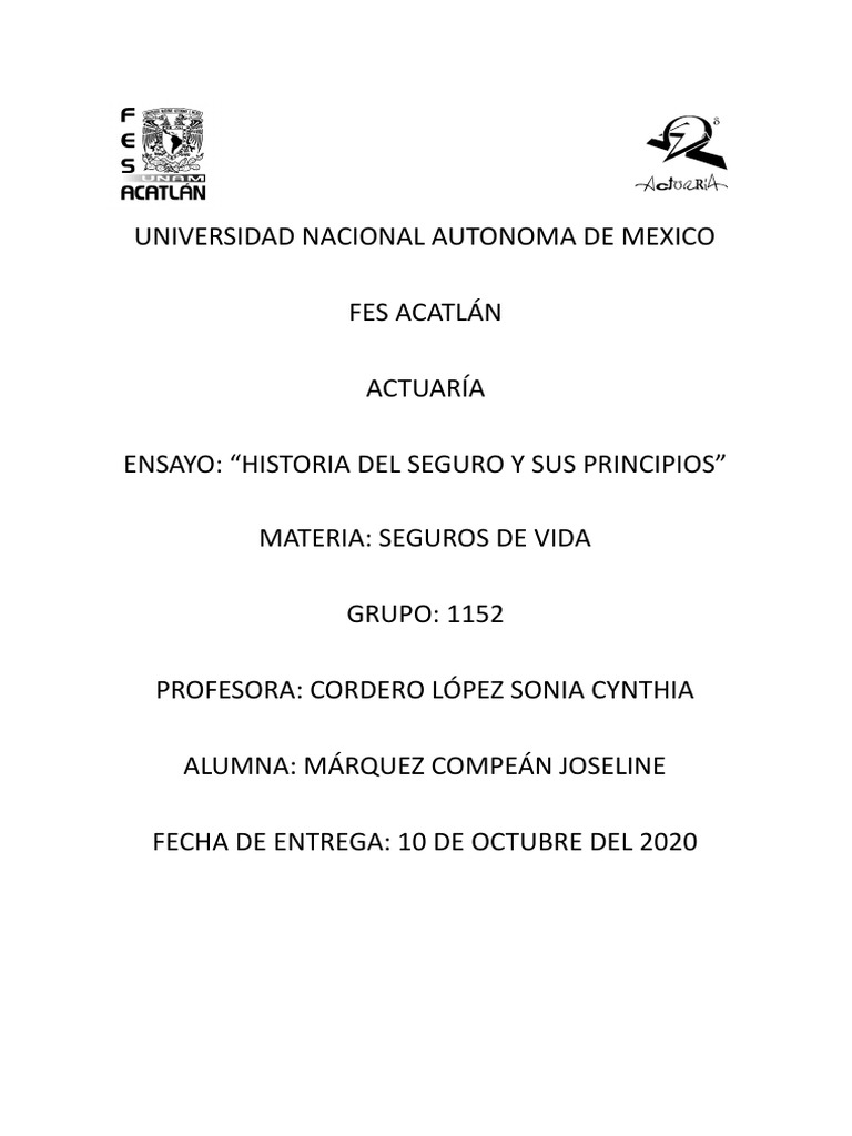 Historia y Principios del Seguro | PDF | Seguro | Evolución