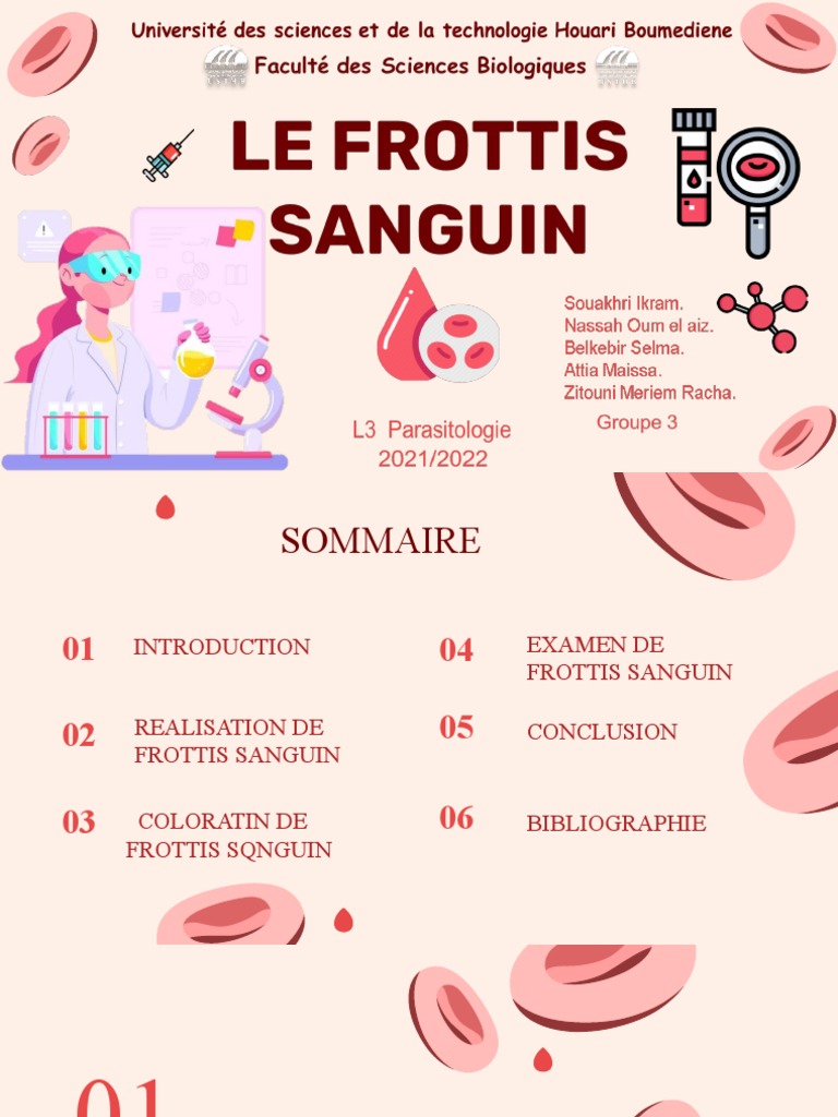 Frottis Sanguin.g3 | PDF | Globule blanc | Globule rouge