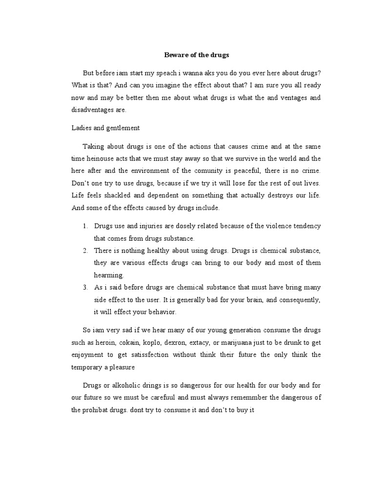 Beware of The Drugs | PDF | Self-Improvement | Wellness
