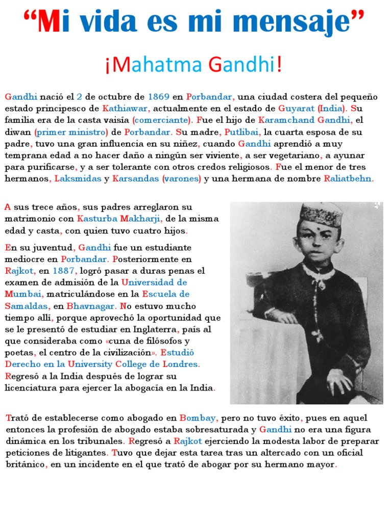 Biografia | PDF | Mahatma Gandhi