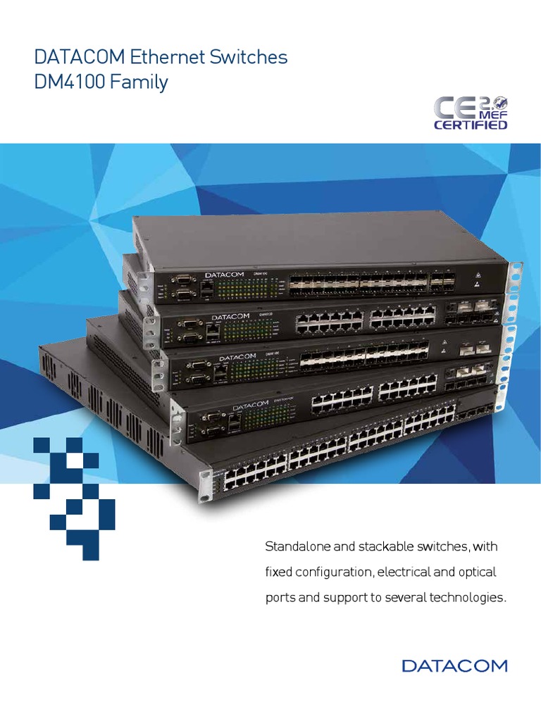 DATACOM Ethernet Switches DM4100 Family | PDF | Computer Network | Networking
