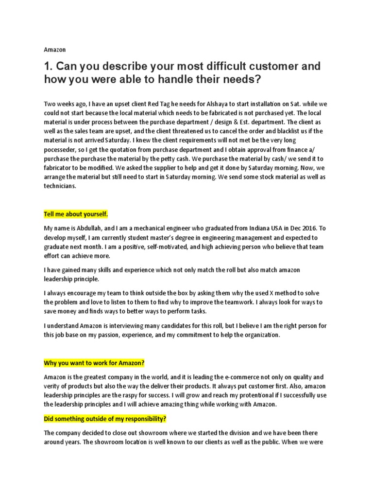 Amazon | PDF | Customer | Leadership