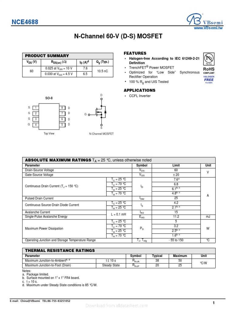 Data Sheet | PDF | Field Effect Transistor | Diode