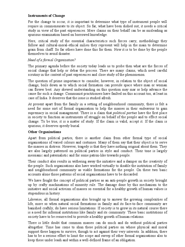 Instruments of Change | PDF | Institution