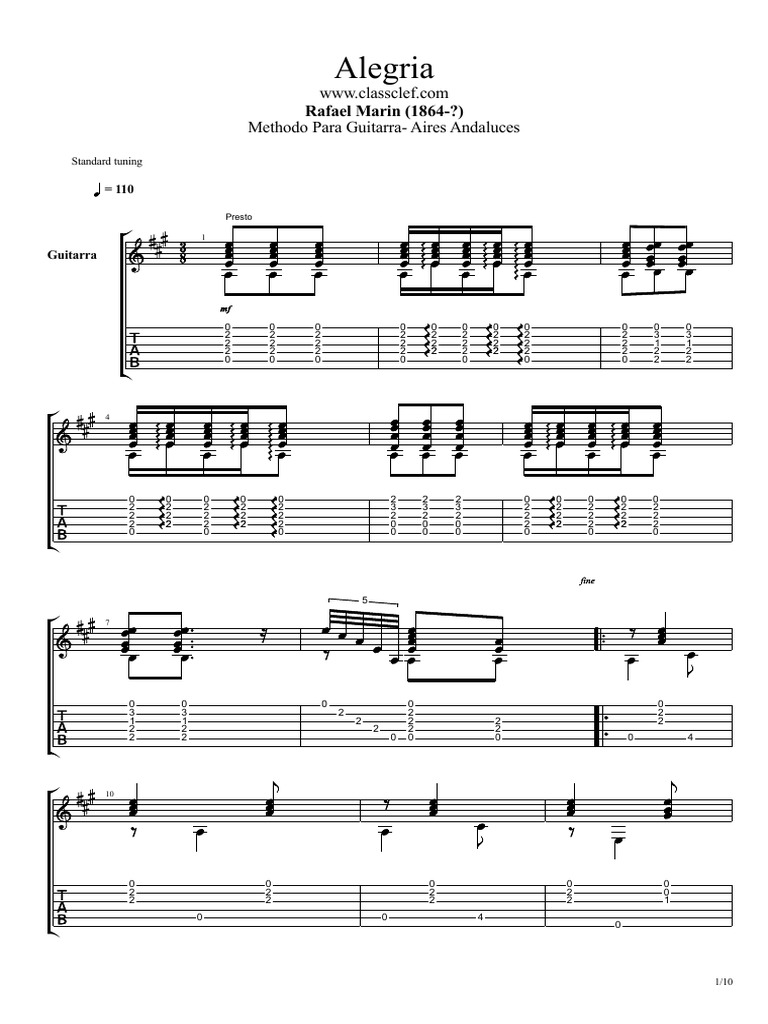 Guitar Method: Alegria by Rafael Marin | PDF