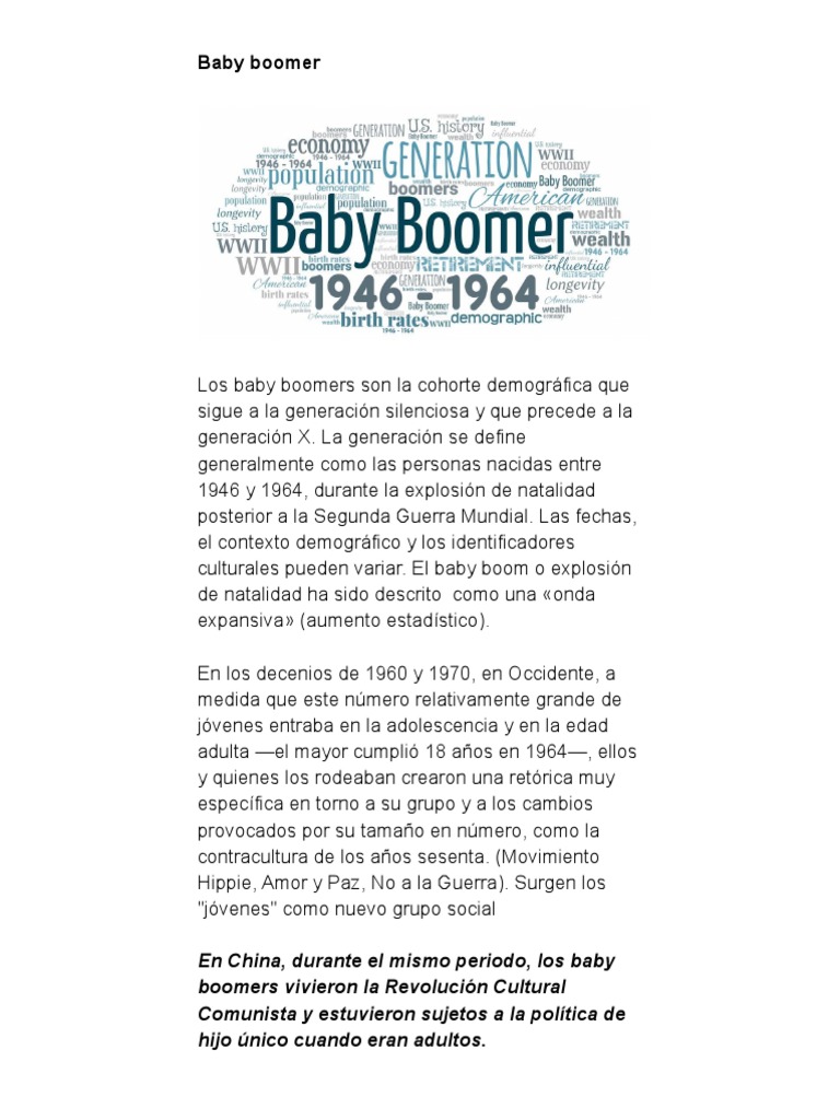 3.baby Boomer | PDF | Baby Boomers