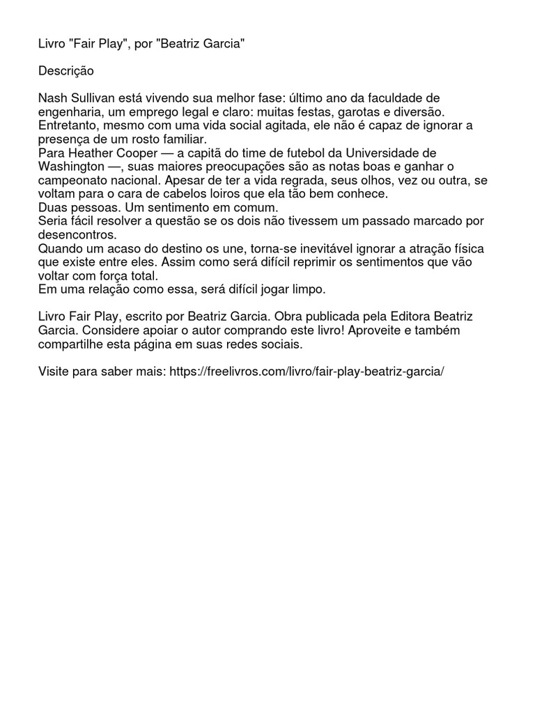 Fair Play – Beatriz Garcia | PDF | Ciências Sociais