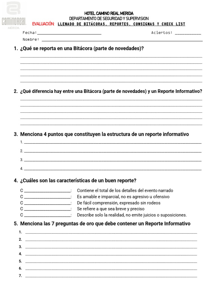 Evaluacion Tema Reporte Escrito | PDF