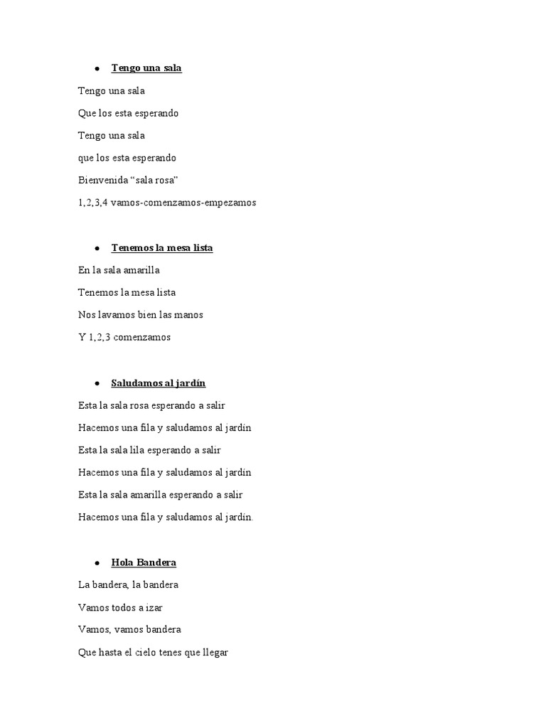 Letra de Canciones Inventadas | PDF