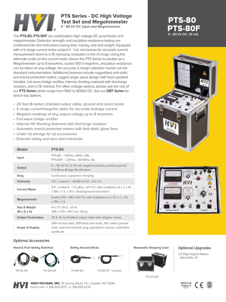 HVI Sell Sheet PTS-80 | PDF | Rectifier | Direct Current