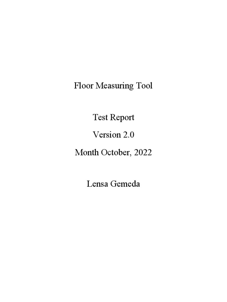 Floor Measuring Tool Test Report | PDF