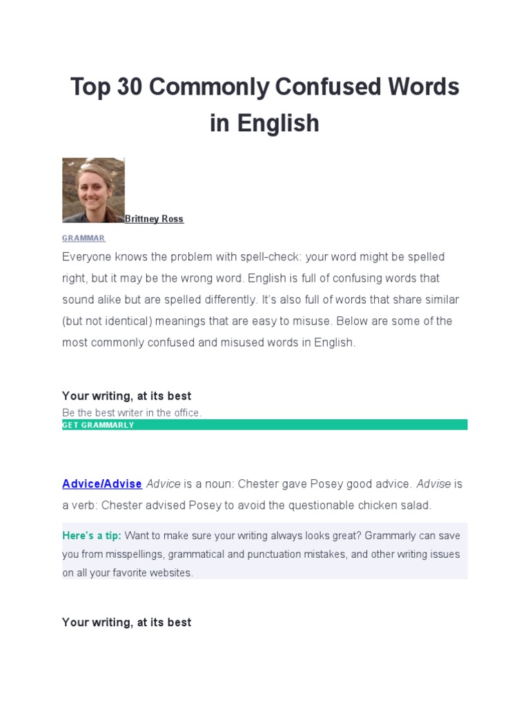 30 Common English Errors | PDF | English Language | Grammar