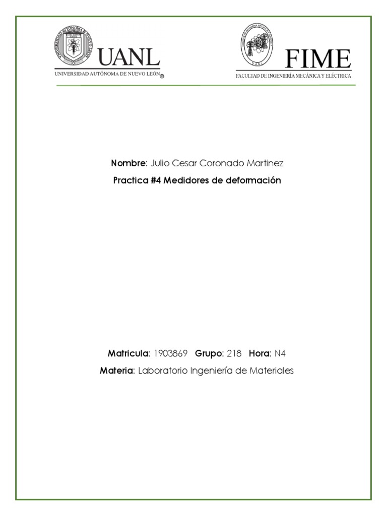 Practica 4 Lab Ing Mat | PDF | Resistor | Resistencia Eléctrica y Conductancia
