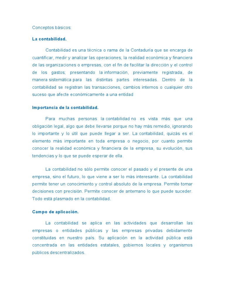 Conceptos básicos contabilidad | PDF | Contabilidad | Business
