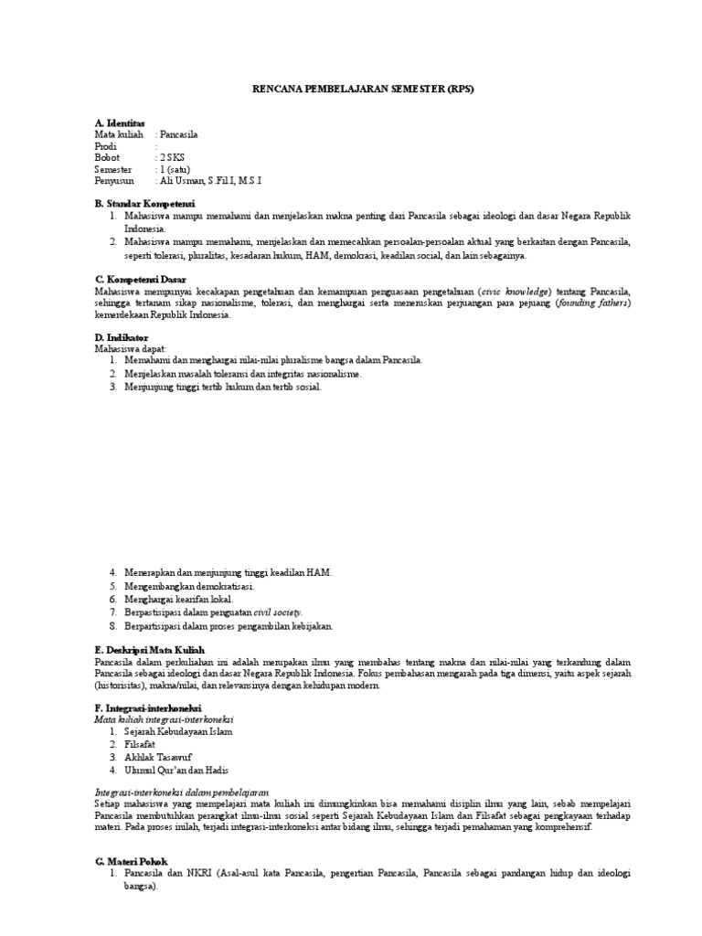 Rps Pancasila | PDF