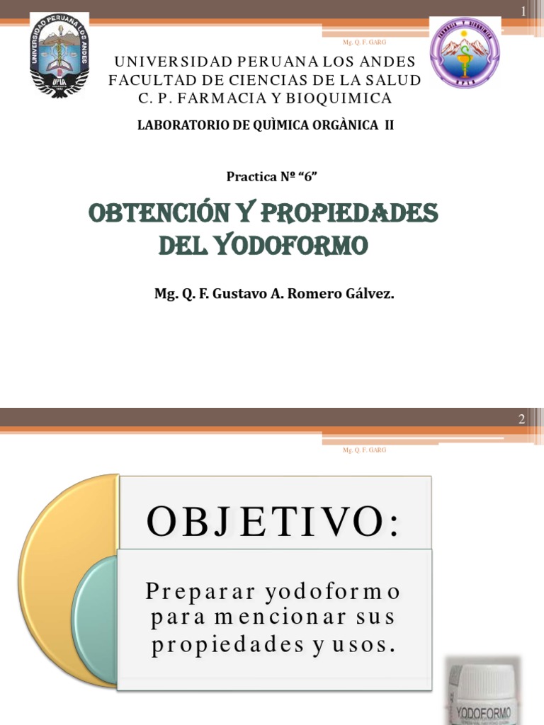 Practica 6 Obtención Del Yodoformo OK OK PDF | PDF | Hidróxido de sodio ...