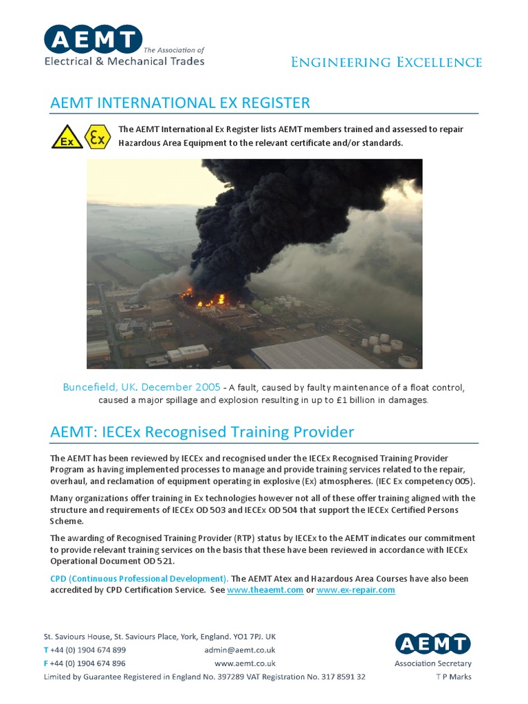 AEMT International Ex Register List | PDF | Safety | Business