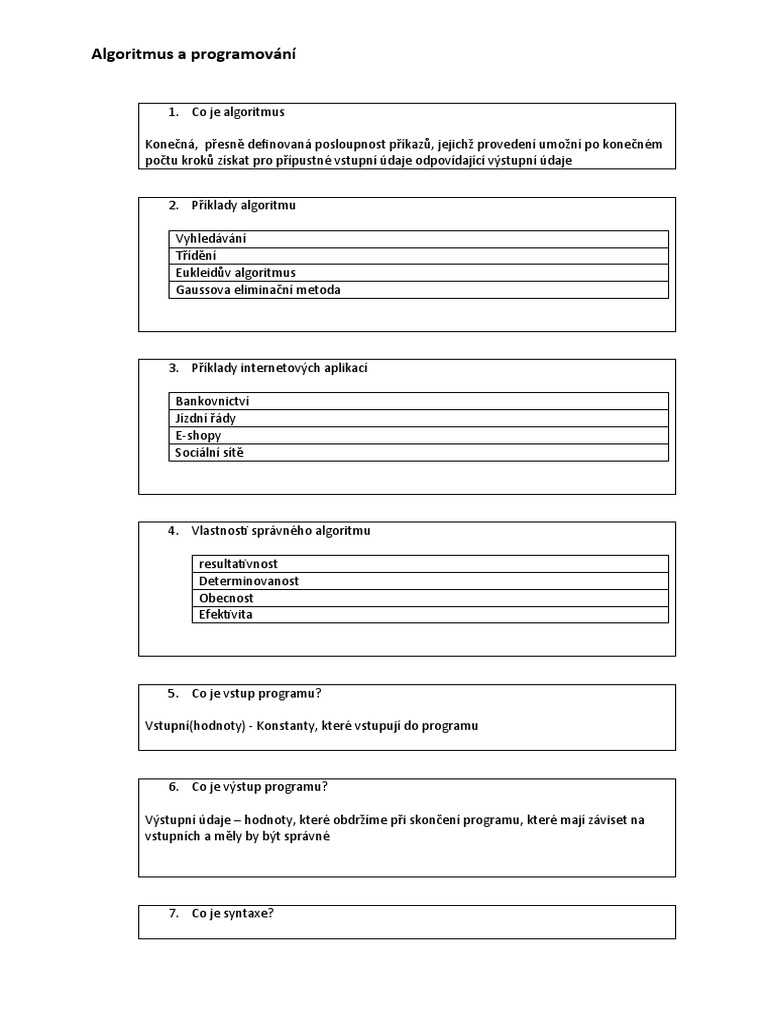 Algoritmy List Kabátová | PDF