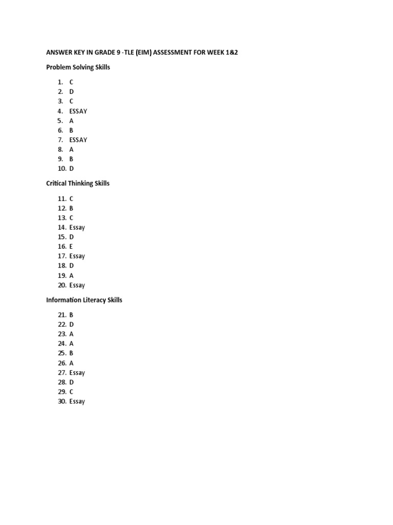 Answer Key | PDF | Computers