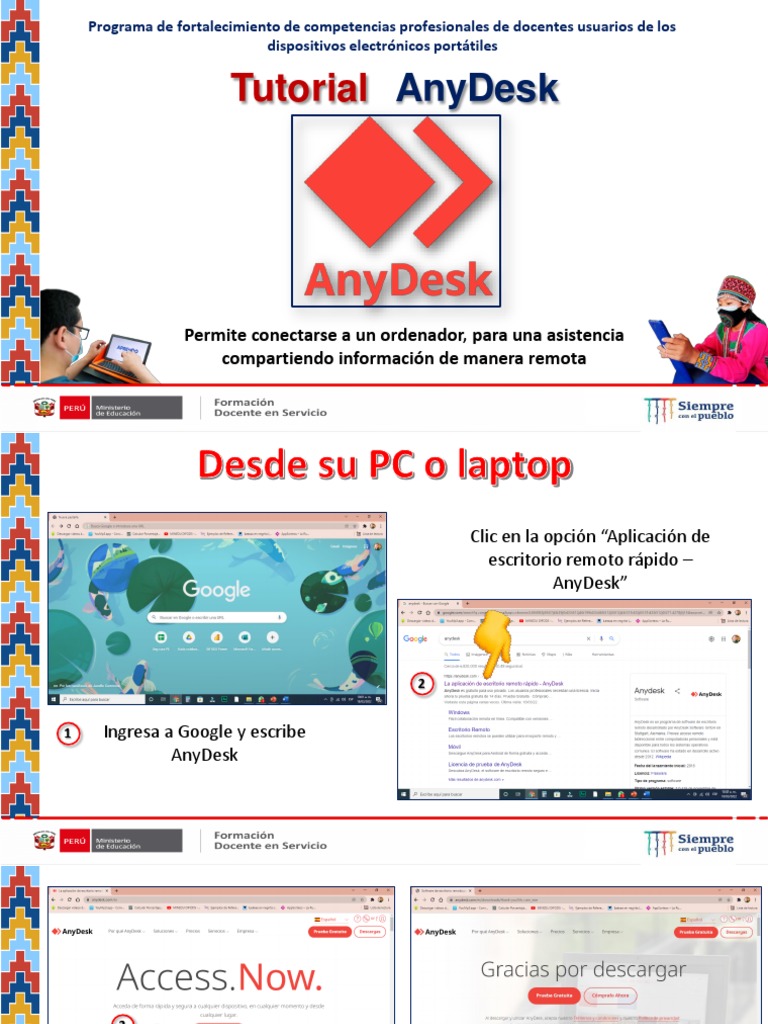 Tutorial Anydesk PC, Tableta | PDF