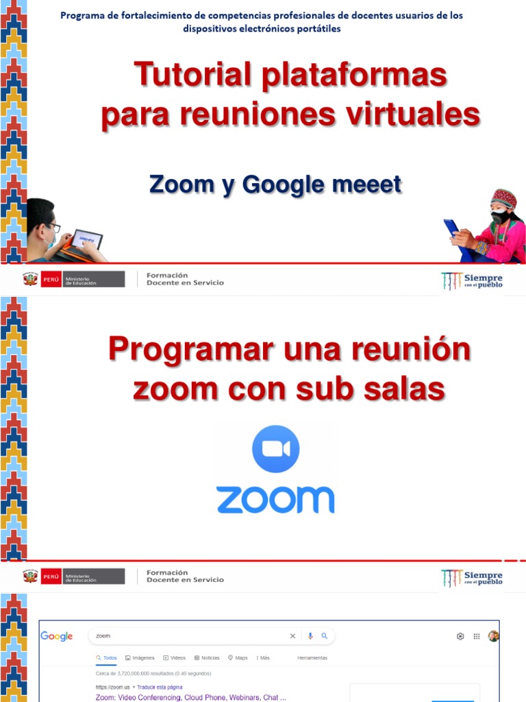 7. Tutorial zoom y meet | PDF