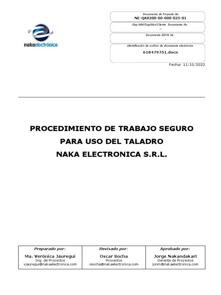 NE-QA0200-00-000-025-01 Procedimiento de Trabajo Seguro para El Uso Del ...