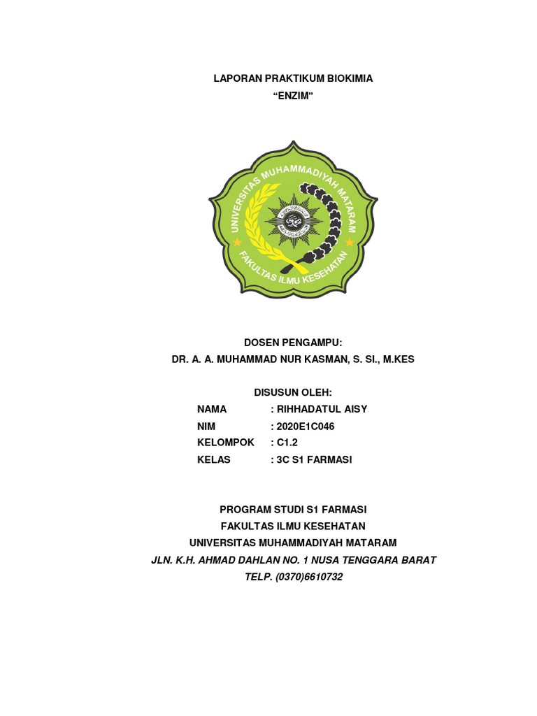 Laporan Akhir Praktikum Biokimia P4 | PDF Laporan Akhir Praktikum Biokimia P4 | PDF