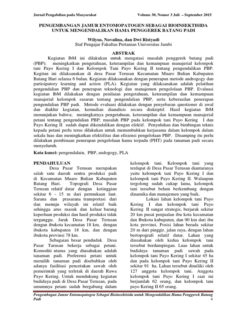 Pengembangan Jamur Entomopatogen Sebagai Bioinsektisida Untuk ...