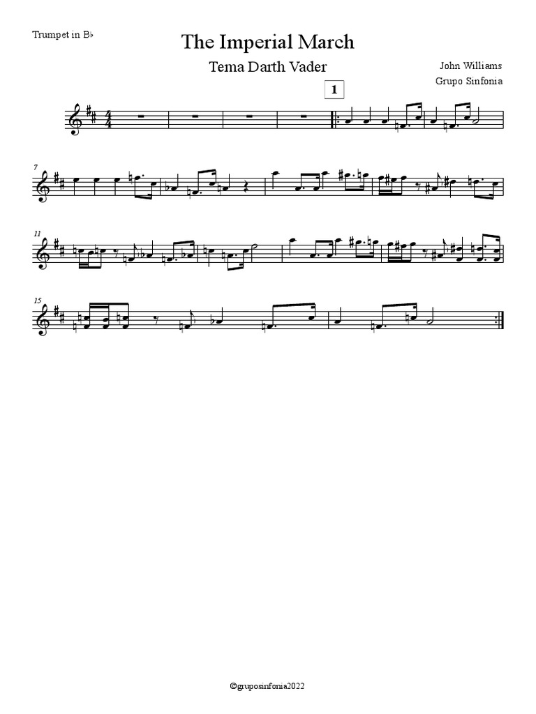 Imperial March Trumpet Sheet Music | PDF