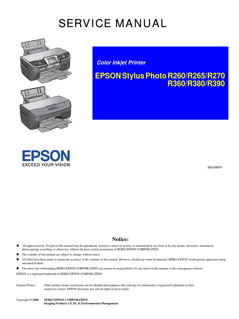 Epson Stylus Photo r260 r265 r270 | PDF | Secure Digital | Usb