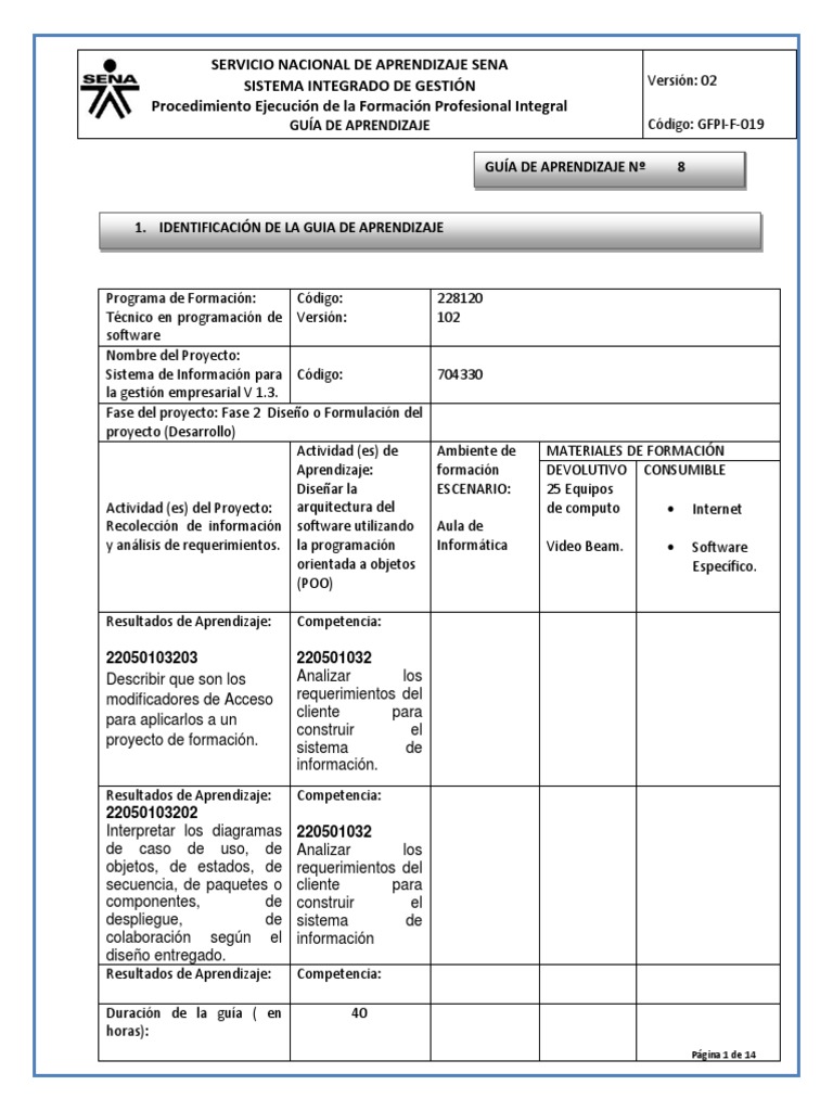 Guía 8 Métodos - Programación Orientada A Objetos I y II Jsaz | PDF