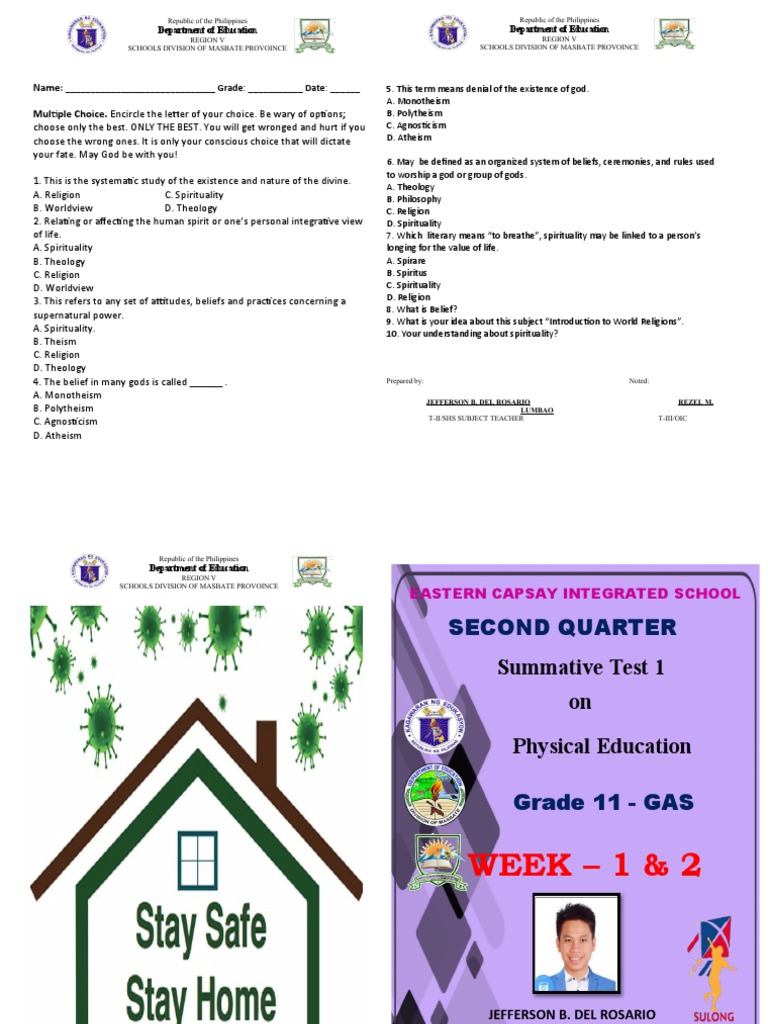 Pre - Test Intro To World Religions | PDF | Spirituality | God