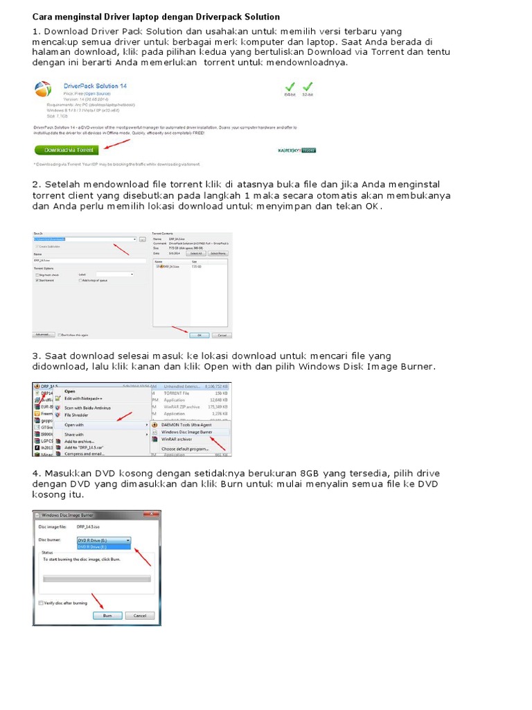 Cara Menginstal Driver Laptop Dengan Driverpack So | PDF | Bisnis ...