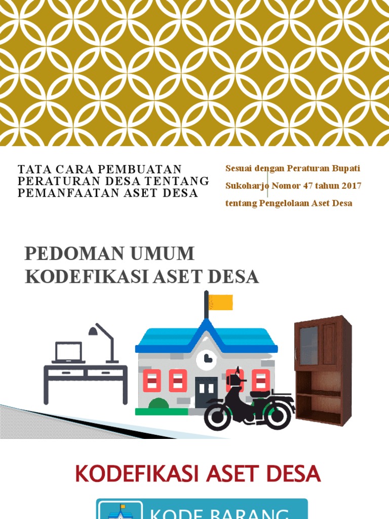 Panduan Kodefikasi Aset Desa | PDF