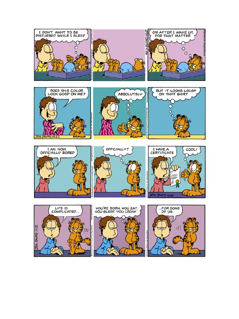 Garfield-Simple Present | PDF