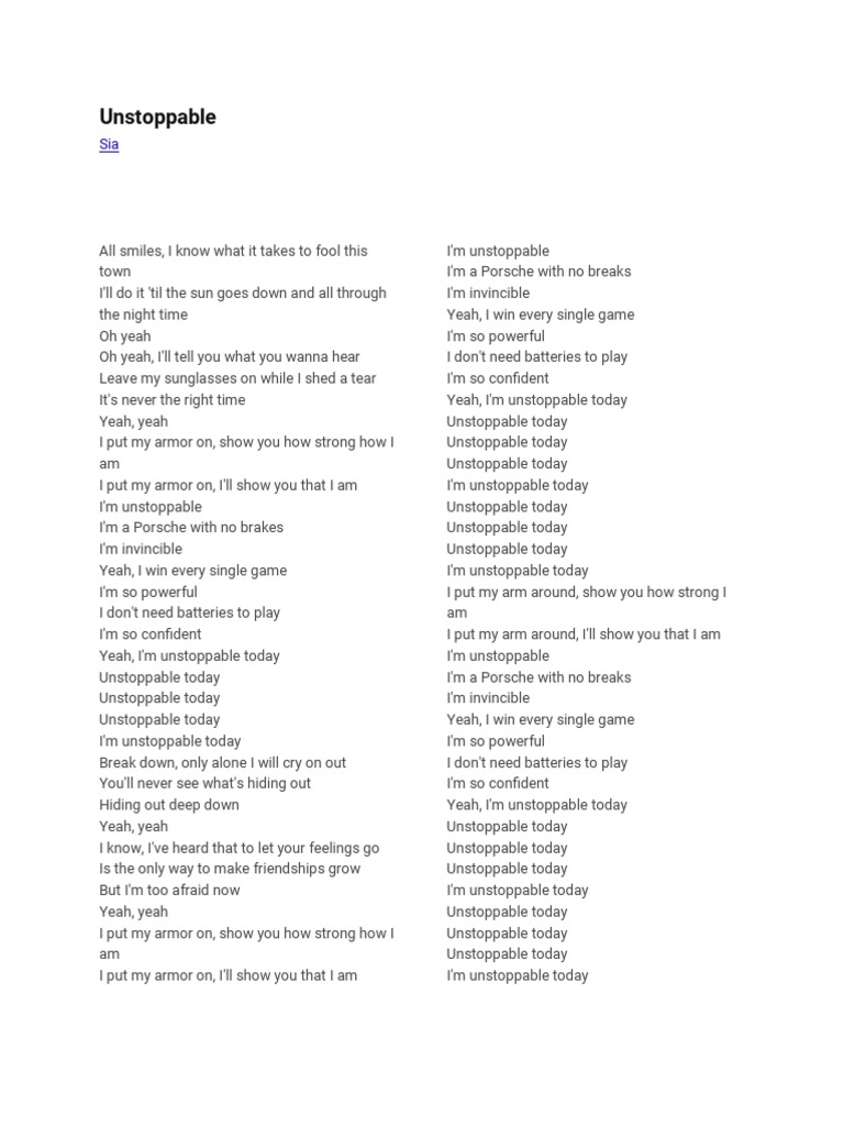 Unstoppable | PDF